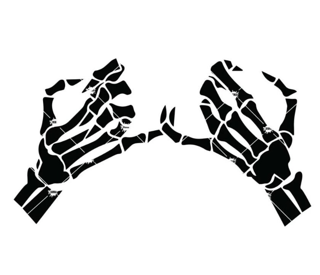 Skeleton Hands Pinky Swear SVG, Pinky Promise SVG, Skeleton Hand SVG Png Dxf Eps - Etsy