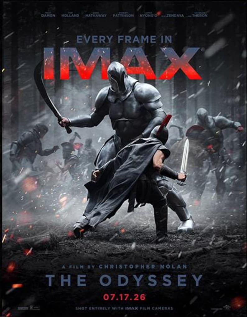 The Odyssey IMAX Poster for Christopher Nolan Movie in Theaters on July ...