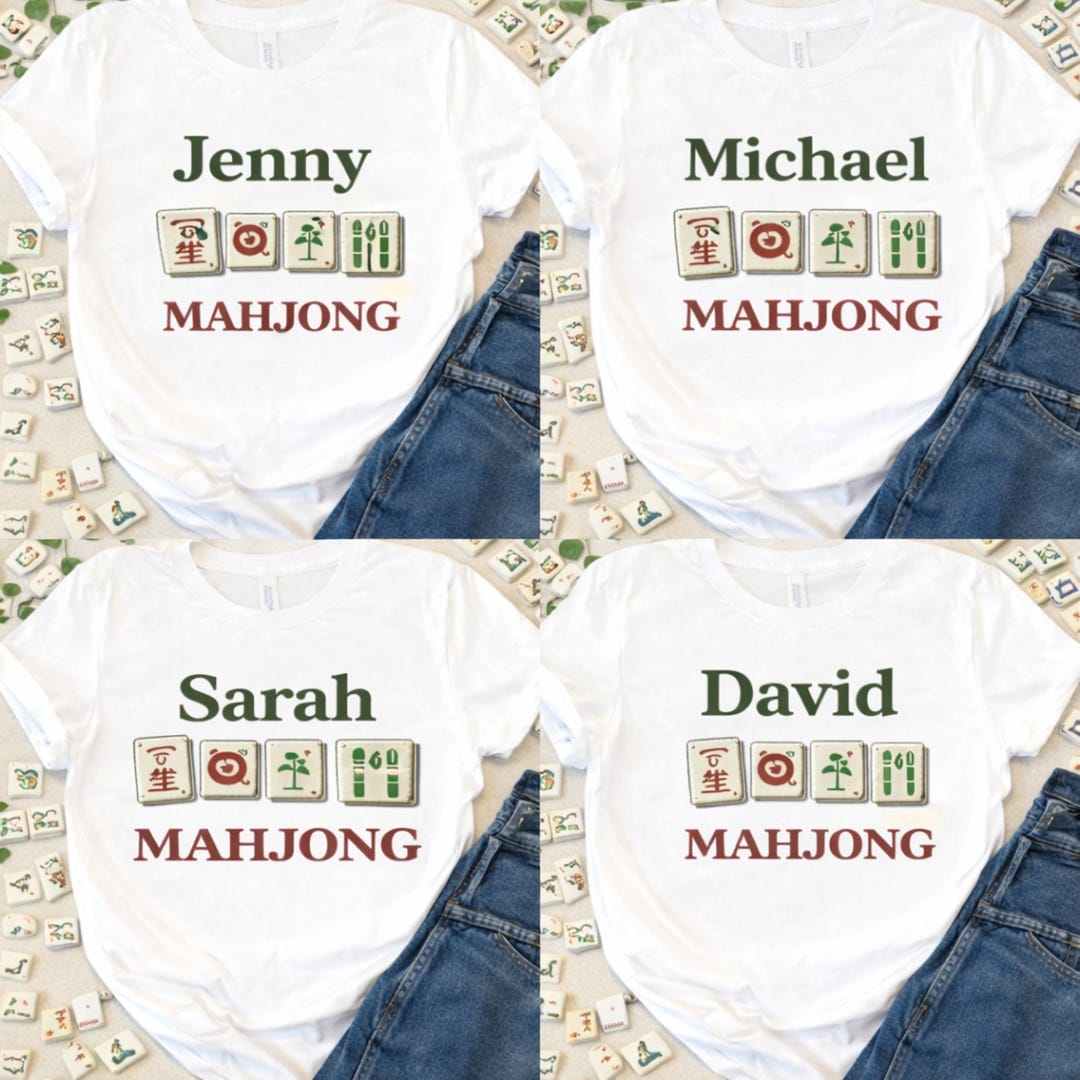 Custom Mahjong Social Club Shirt for Mahjong Lover T-shirt Matching ...