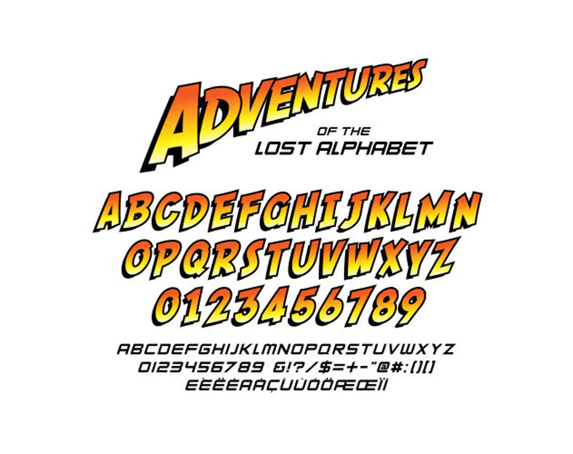 INDIANA JONES Vector Alphabets (ai, Eps, Svg, Png) - Etsy