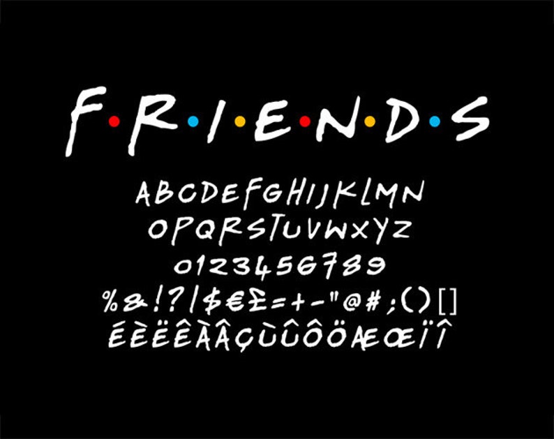 True FRIENDS Vector Alphabet (ai, Eps, Svg, Png) - Etsy