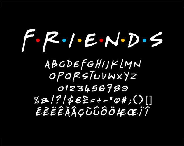 True FRIENDS Vector Alphabet (ai, Eps, Svg, Png) - Etsy