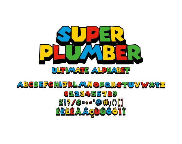 SUPER MARIO Vector Alphabet ai, Eps, Svg, Png - Etsy