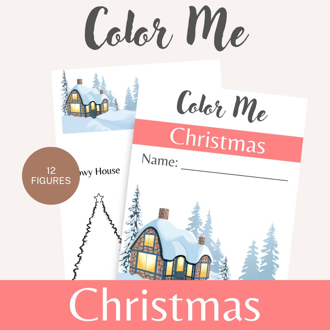 Colouring Book "color Me", Christmas Theme, 12 Figures to Color ...