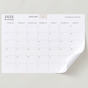 Minimalist 2025 Calendar for Kids, 12 Monthly Planners, Printable ...