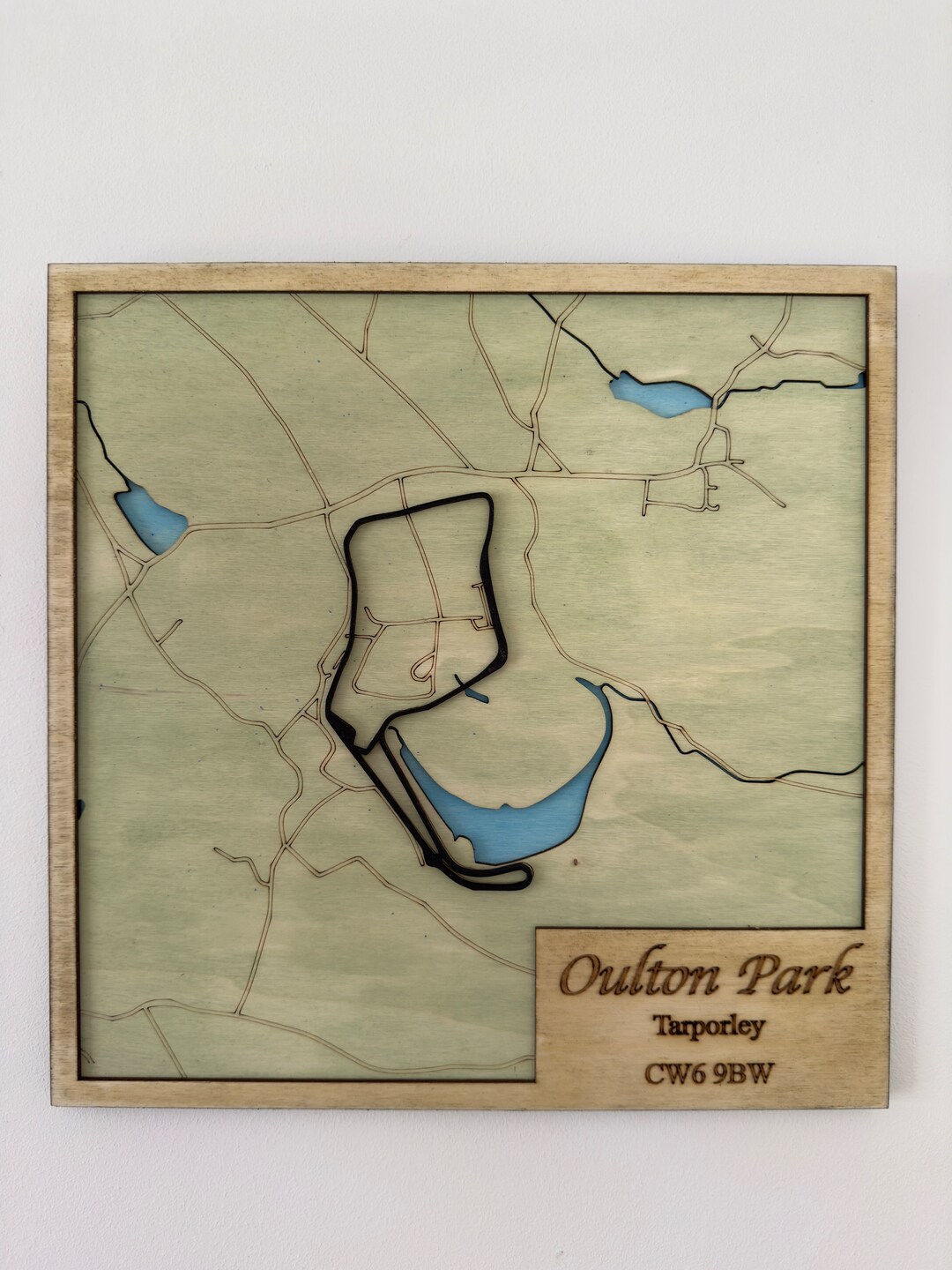 Oulton Park Racing Circuit and Surrounding Area, Map. - Etsy