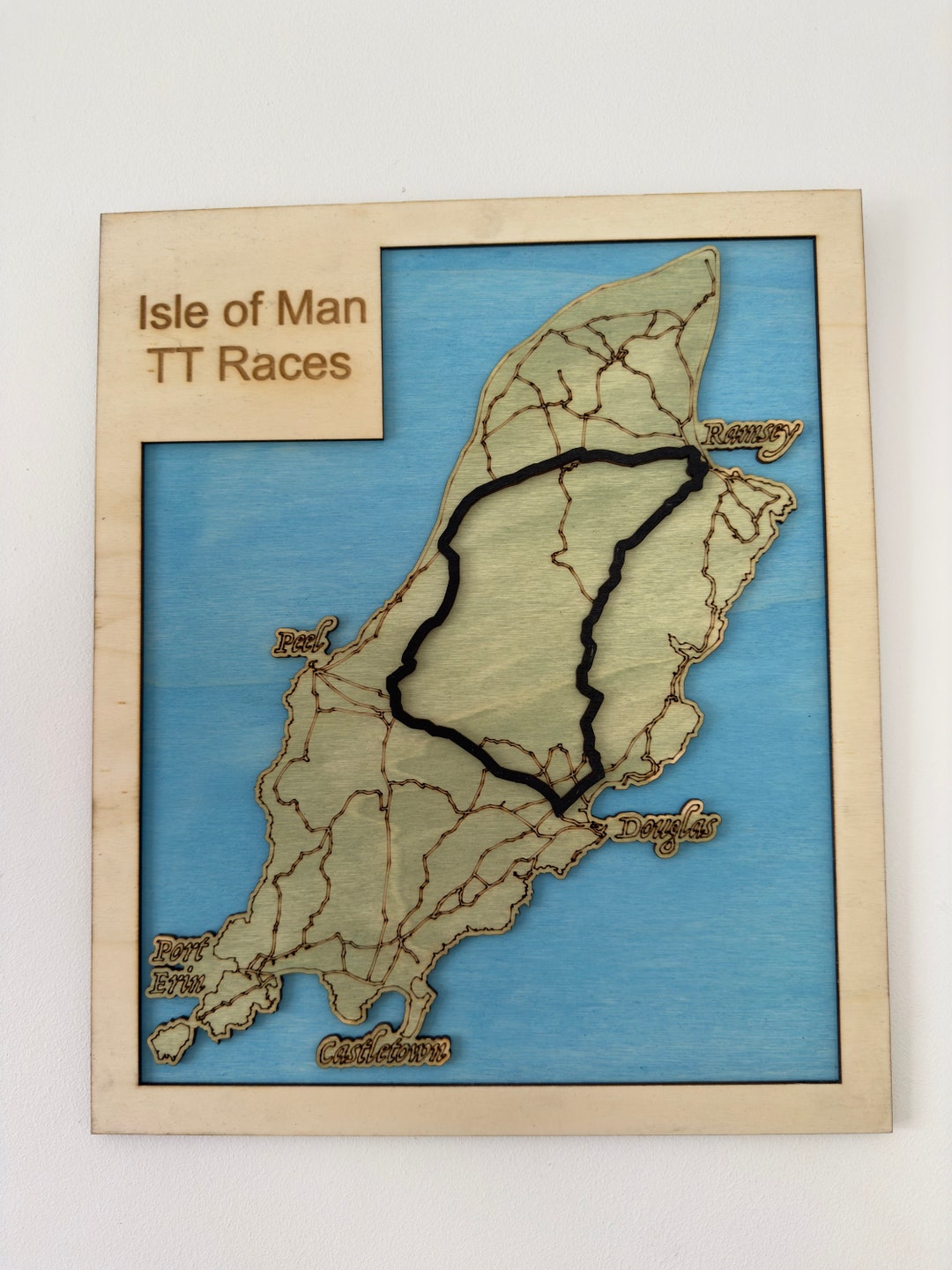 Isle of Man TT Racing Circuit, Map. - Etsy