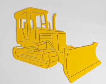 Metal Wall Art Bulldozer - Etsy