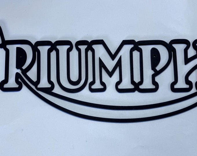 Porcelain Triumph Motorcycle Sign Gas Oil Harley Garage Man Cave ...