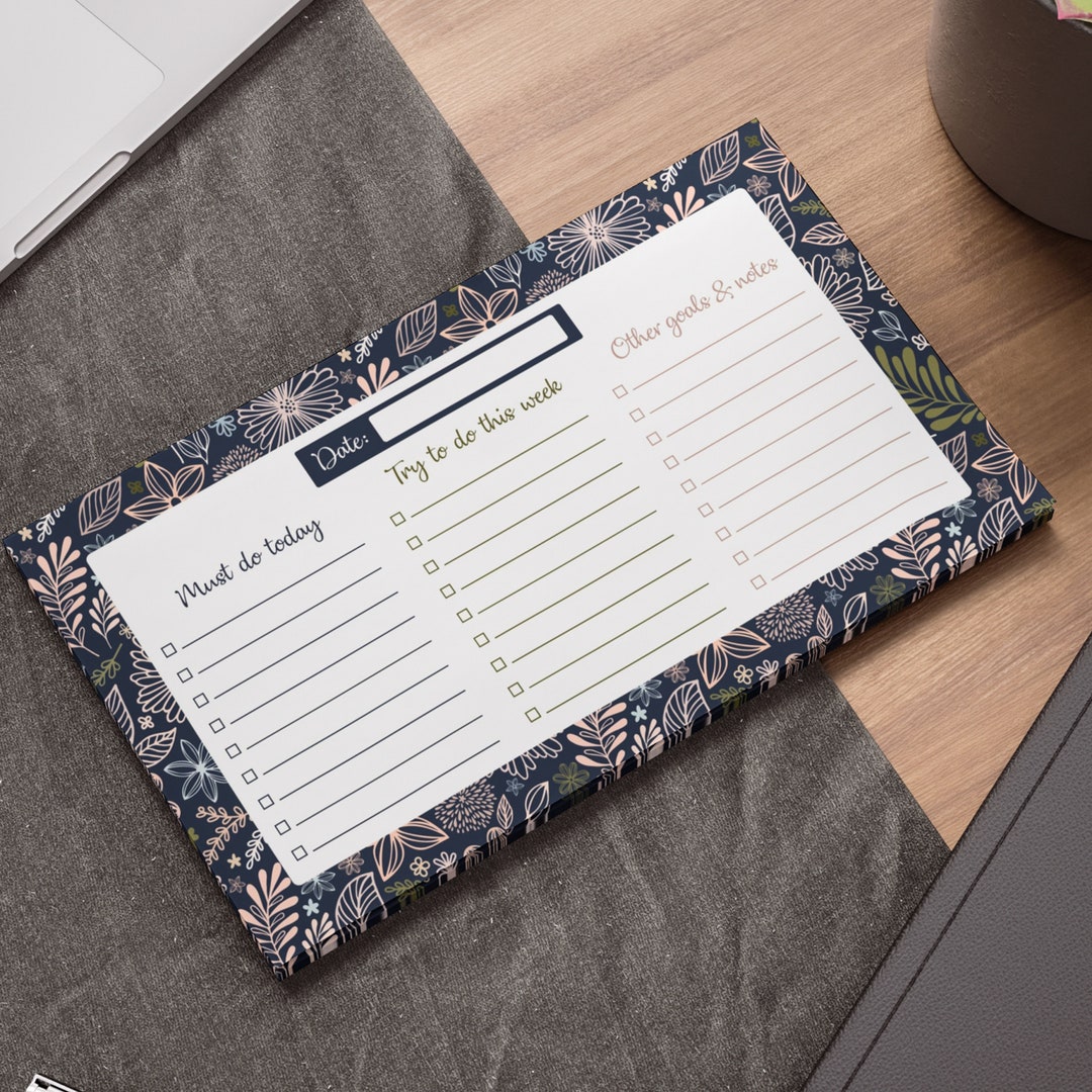 Extra Large Sticky Notes Unique & Pretty Floral Design To-do List for ...