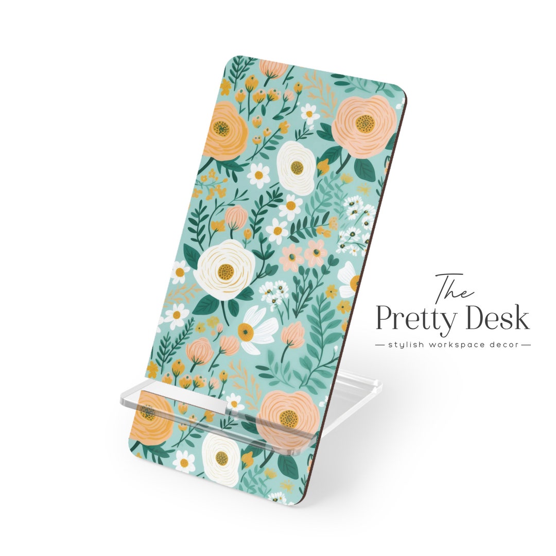 Cell Phone Stand Unique & Pretty Floral Design 5.9 X 2.8 Free U.S ...