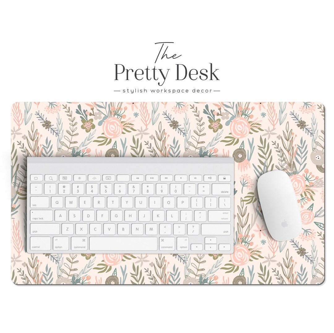 Desk Mat Unique & Pretty Floral Design Two Sizes Available - Etsy