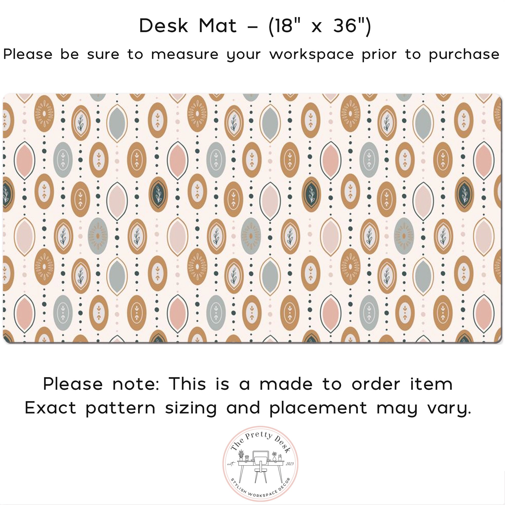 Desk Mat Unique & Pretty Decor for Your Office or Work Area Two Sizes ...