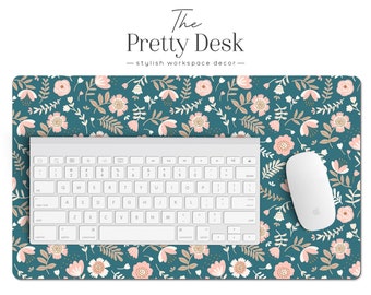 Desk Mat Unique & Pretty Abstract Design on Green Two - Etsy