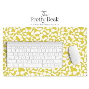 Desk Mat Unique & Pretty Abstract Design on Green Two - Etsy