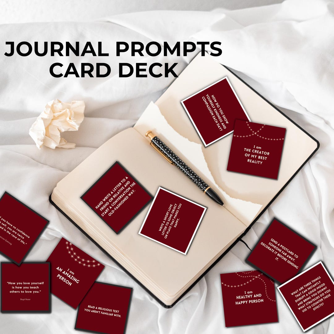 Journaling Prompts Card Deck, Self-care Affirmations, Quotes ...