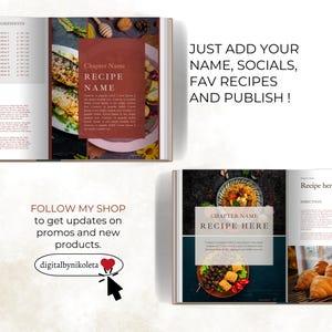Recipe Sheet Ebook Canva Template, Custom Recipe Cards Templates, Blank ...
