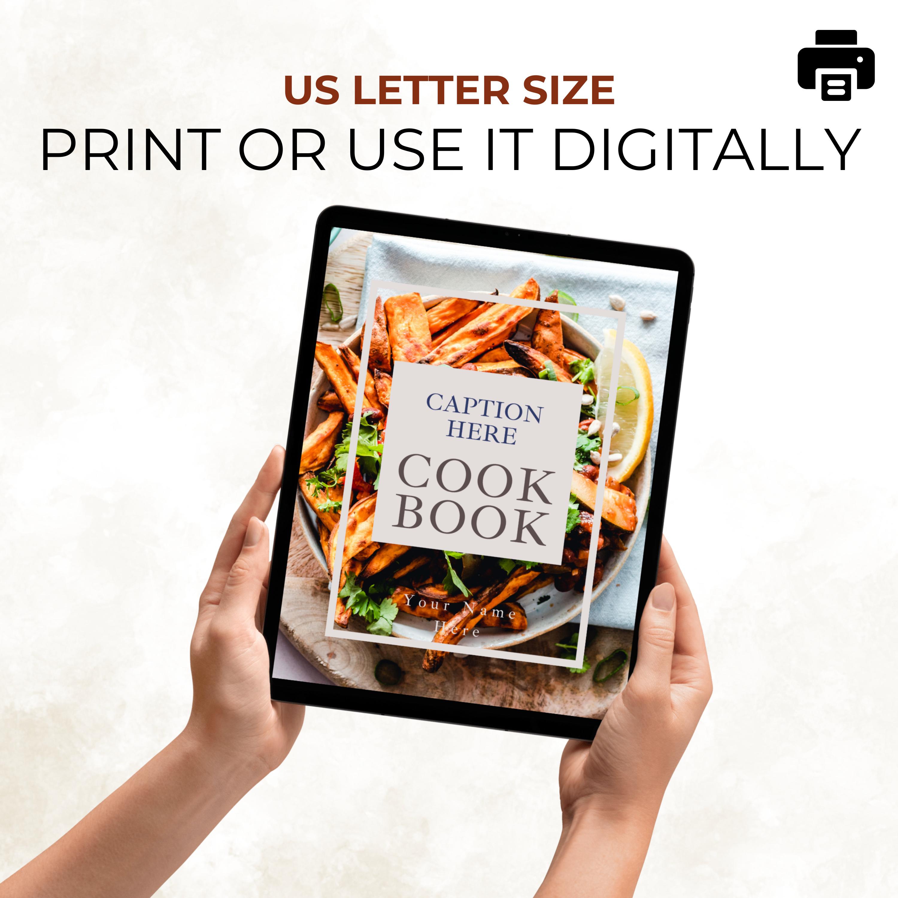 Editable Cookbook Canva Template, 70 Personalised Custom Recipe Book ...