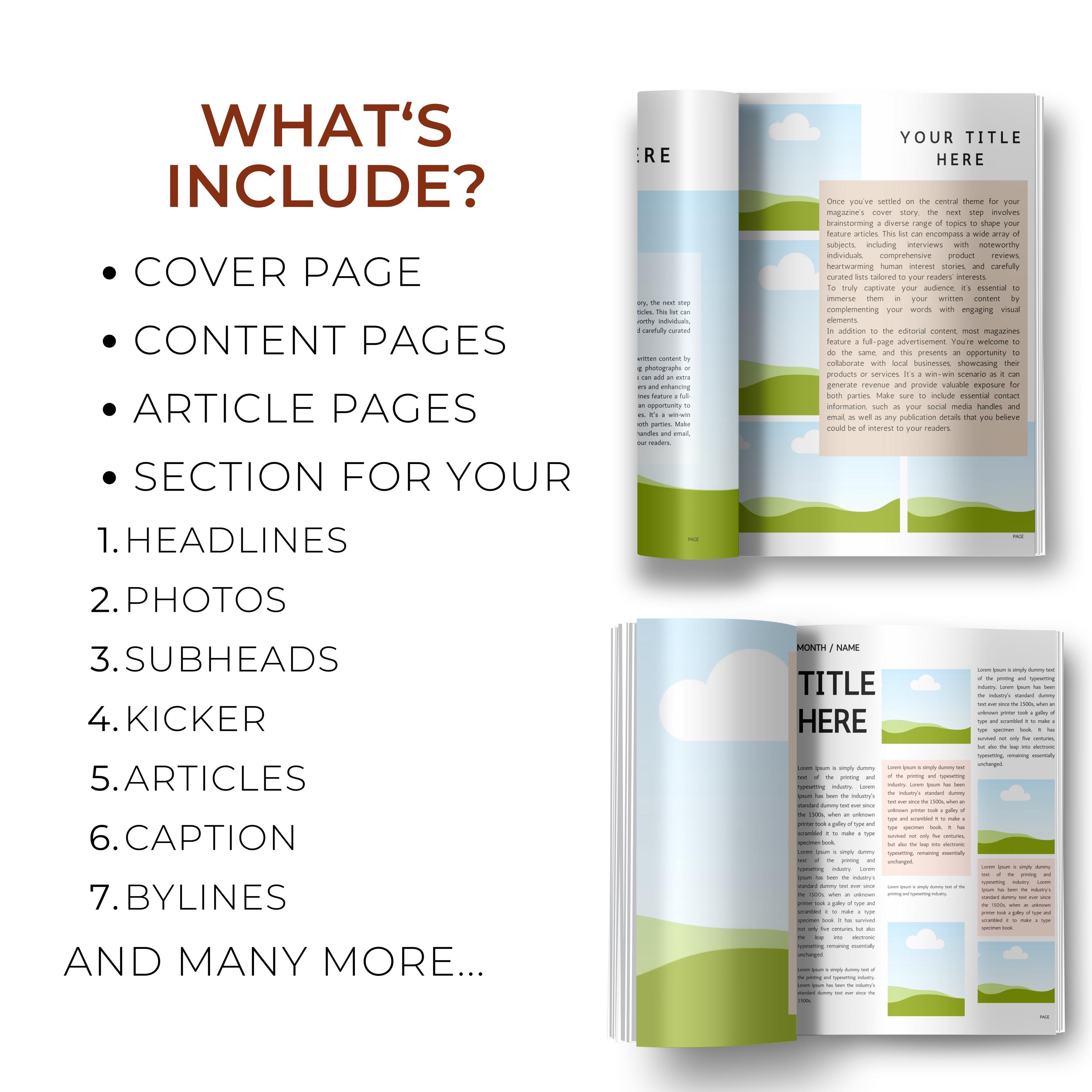30 Pages Newsletter Template, Editable in Canva Digital Newspaper for ...