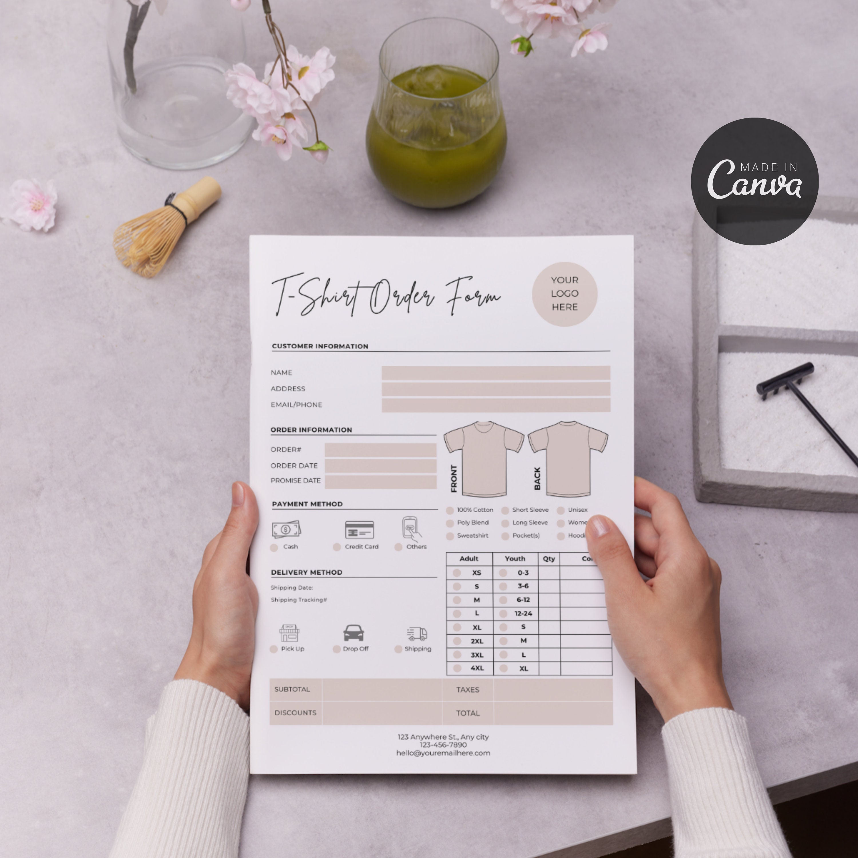 Ediablet Shirt Order Form Bundle, Custom Order Client Tracker Small ...