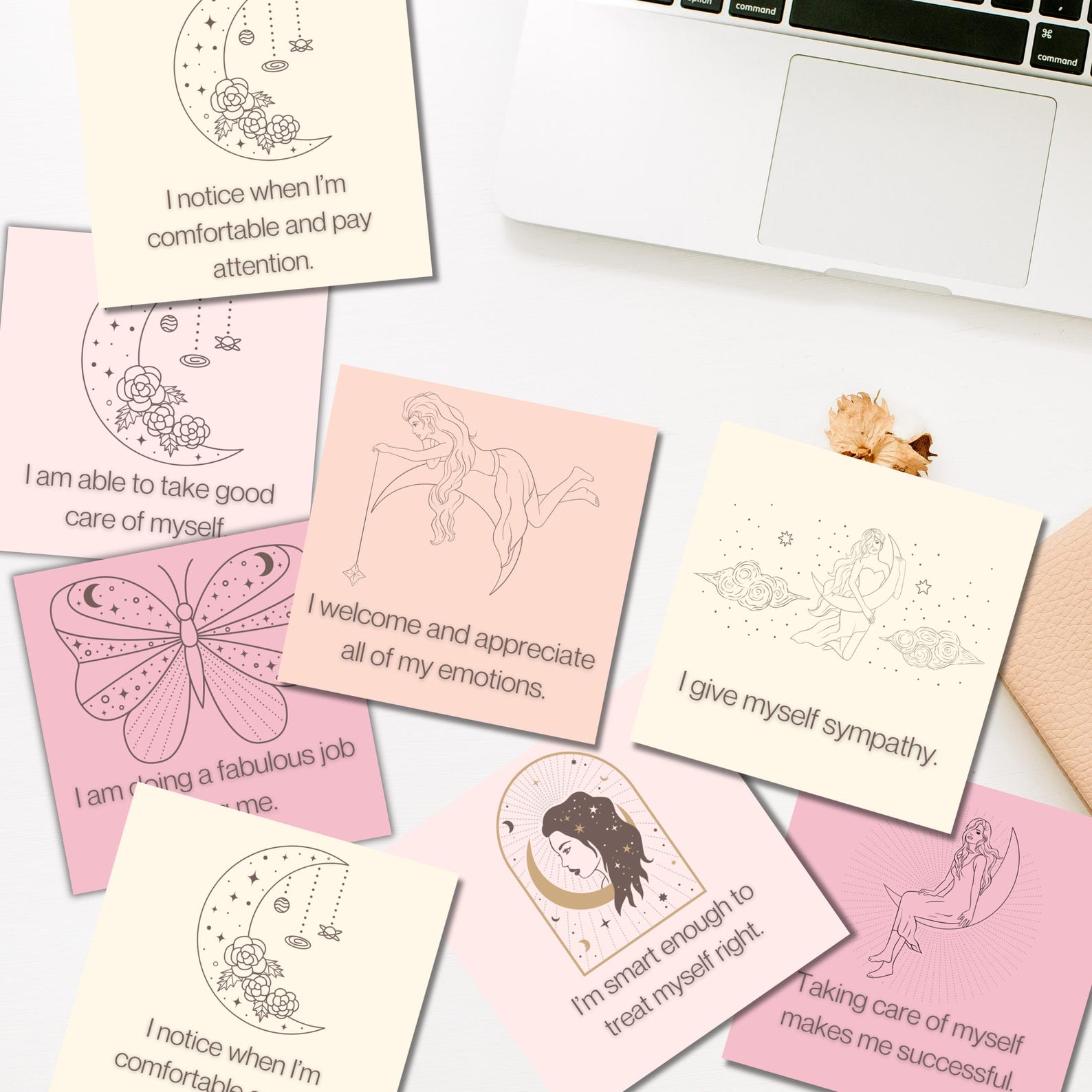 Vision Board Card Deck, Positive Affirmation for Self Care Journal ...