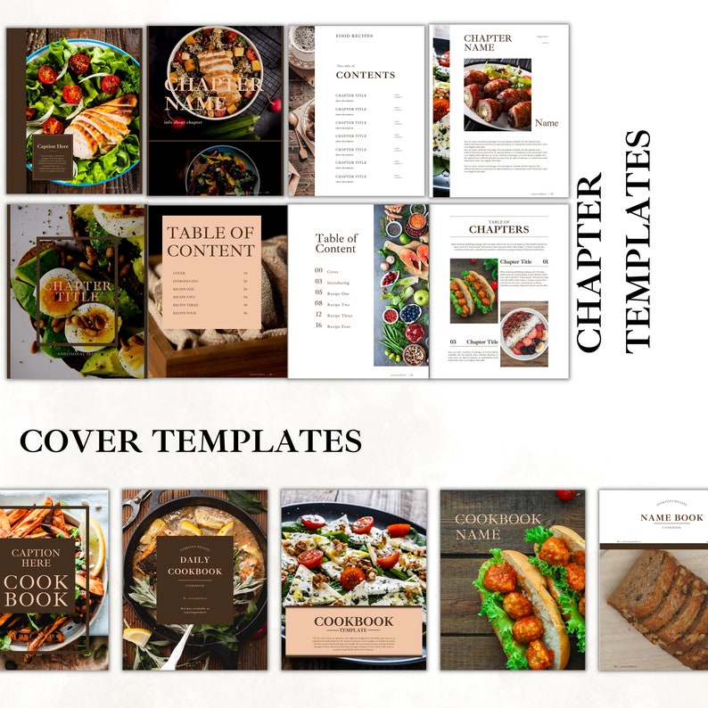 Editable Cookbook Template, Blank Recipe Book Nutrition Coaching ...