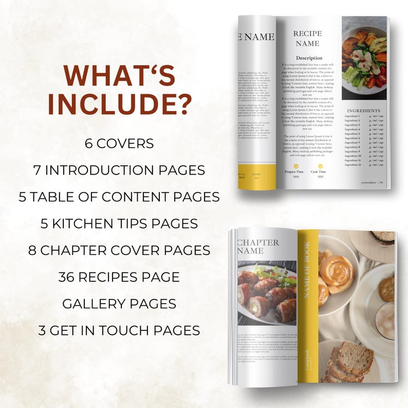 Editable Canva Recipe Book Template, Aesthetic Digital Cookbook ...