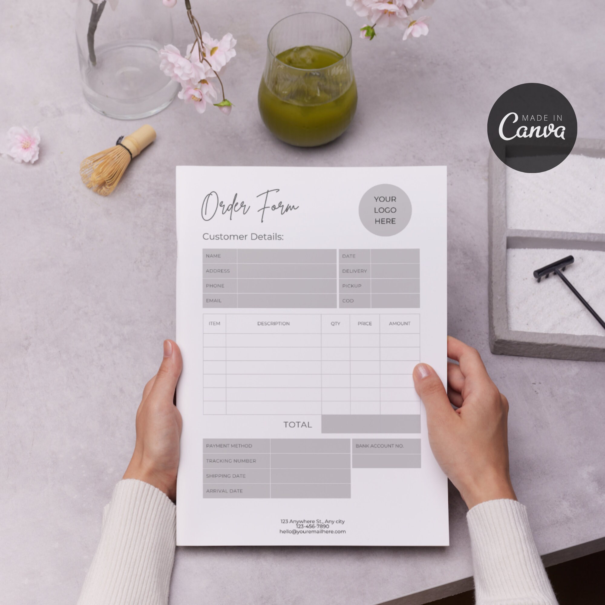 Minimalistic Order Form, Editable in Canva Supply Inventory Form, Inventory Log Product Order ...