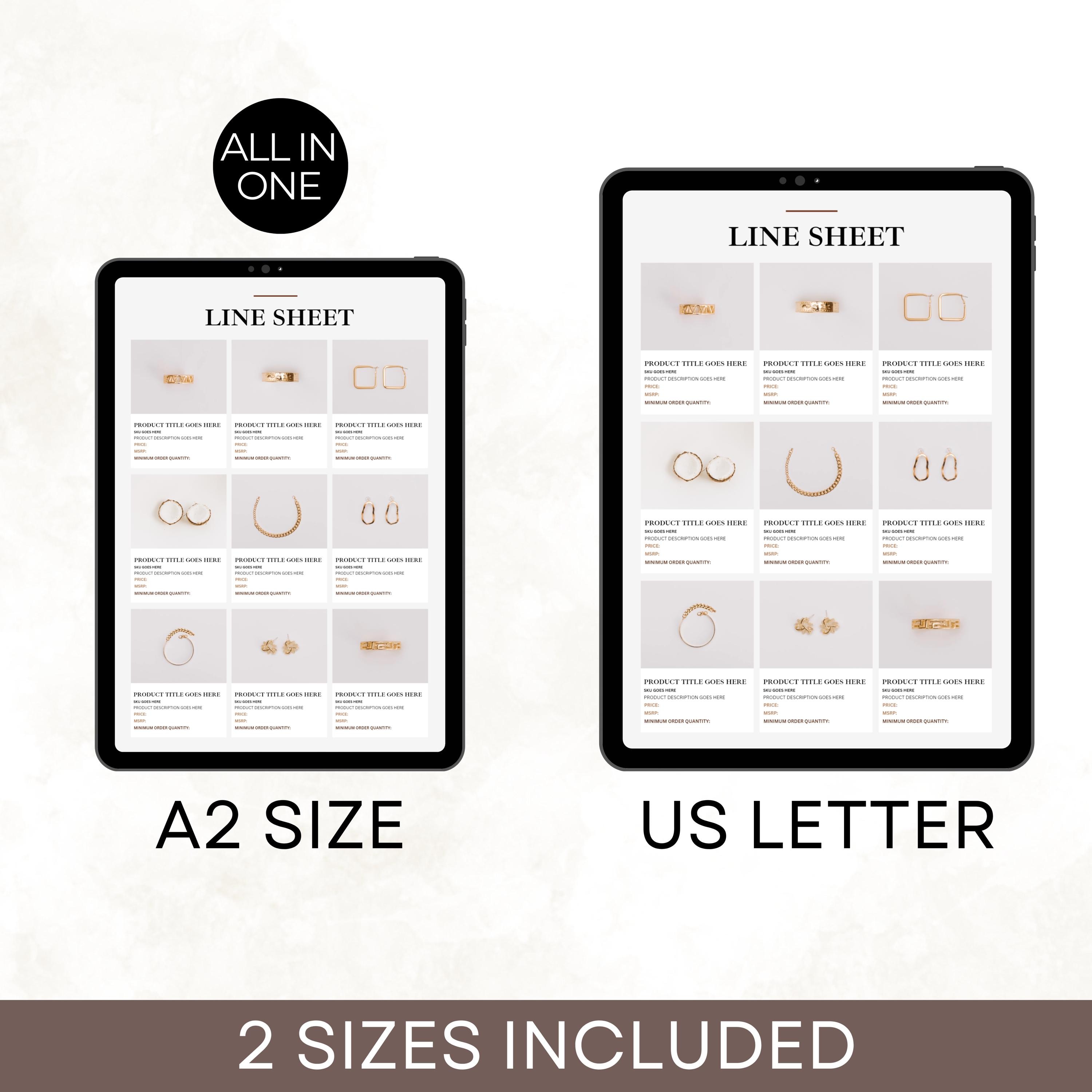 Line Sheet Template, One-page Editable in Canva Buyer Presentation ...
