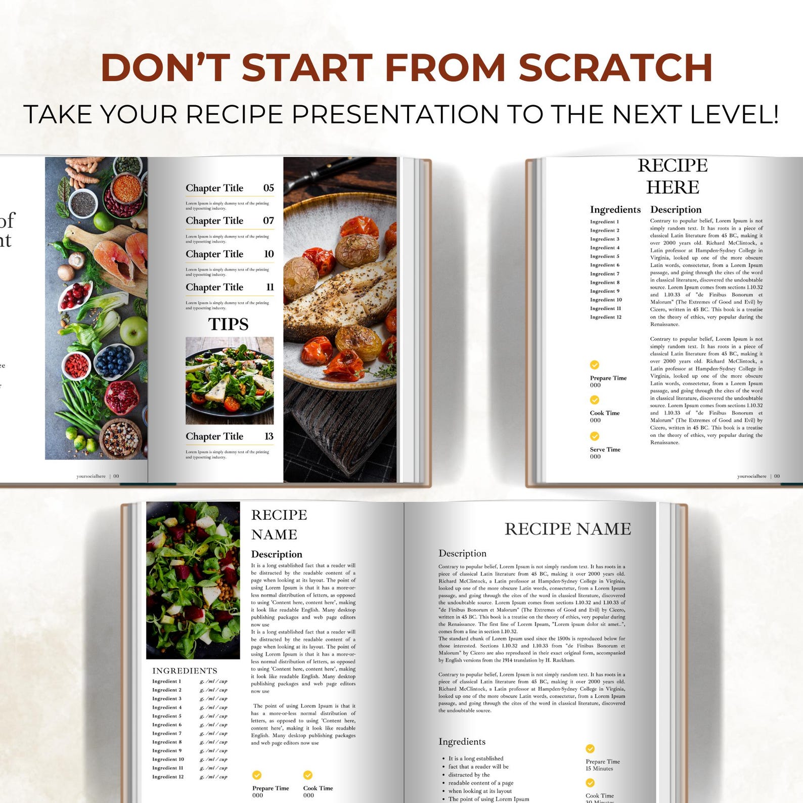 Editable Canva Recipe Book Template, Aesthetic Digital Cookbook ...