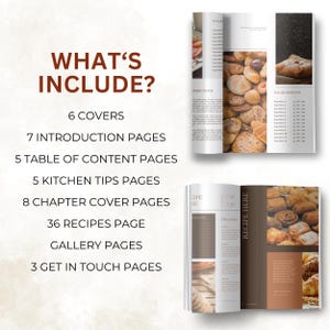 Cookbook Template, Editable Digital Recipe Book Templates, Food Blogger ...