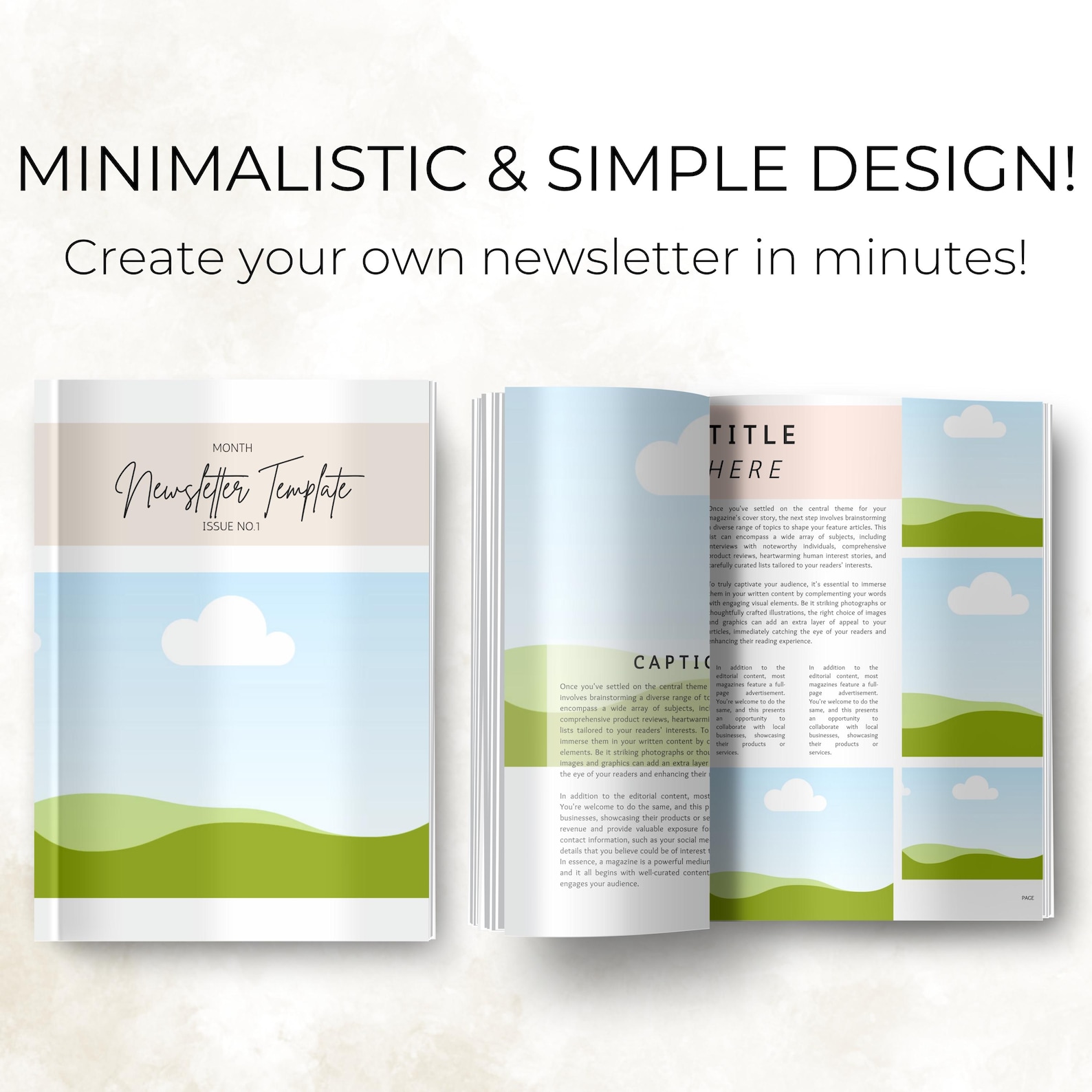 30 Pages Newsletter Template, Editable in Canva Digital Newspaper for ...