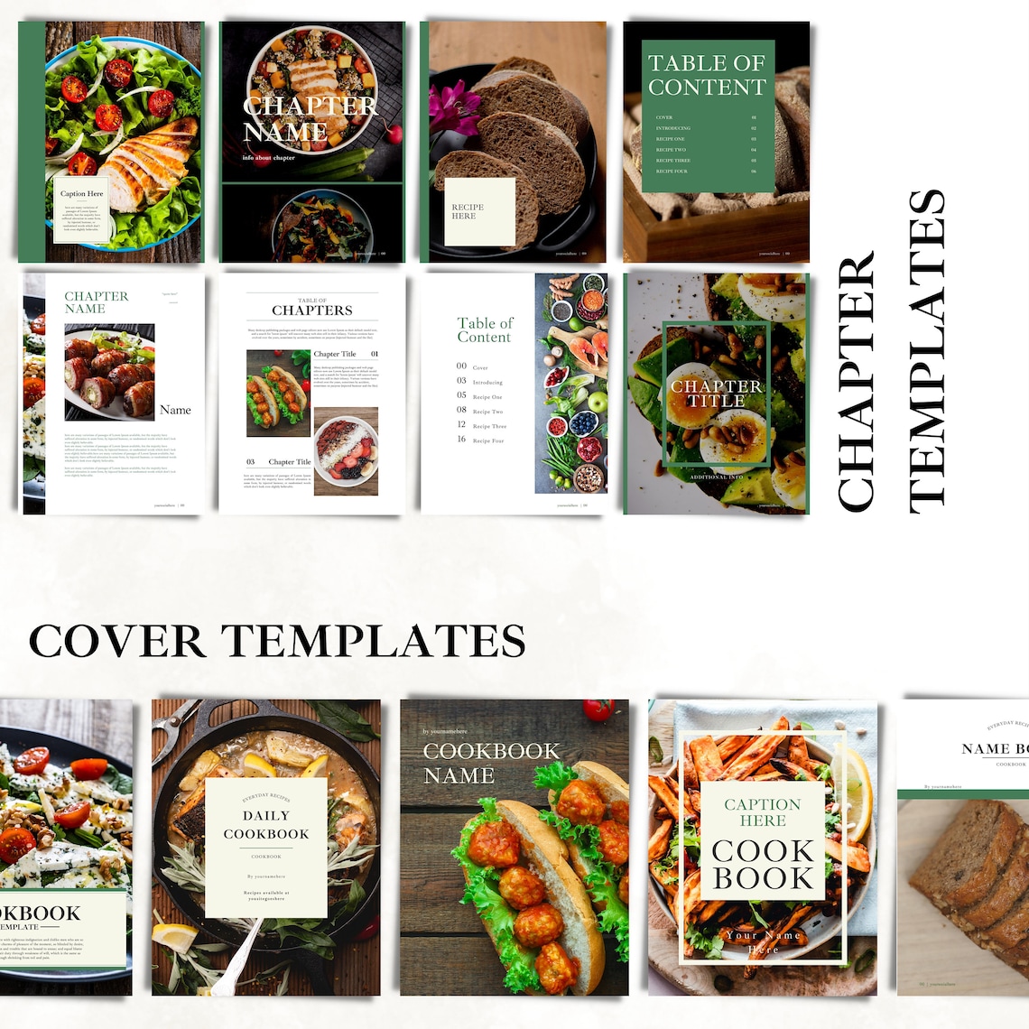 Editable Canva Recipe Book Template, Aesthetic Digital Cookbook ...