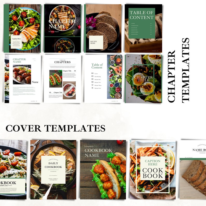 Editable Canva Recipe Book Template Aesthetic Digital Cookbook