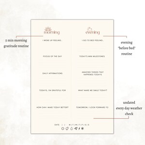 Printable Gratitude Guided Journal, 5 Min Morning & Evening Anxiety ...