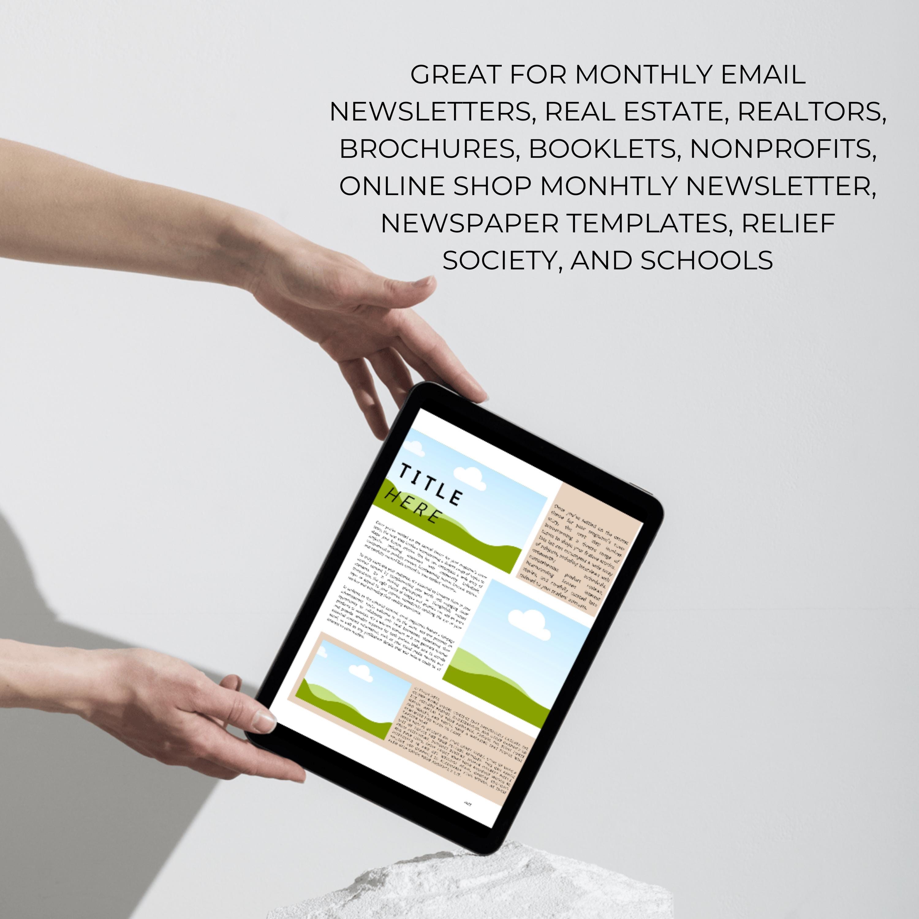 3 Pages Newsletter Template, Editable in Canva Daily, Weekly or Monthly ...