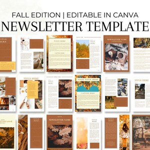Autumn Newsletter Template for Small Businesses & Life Coaches, 50 Fall ...