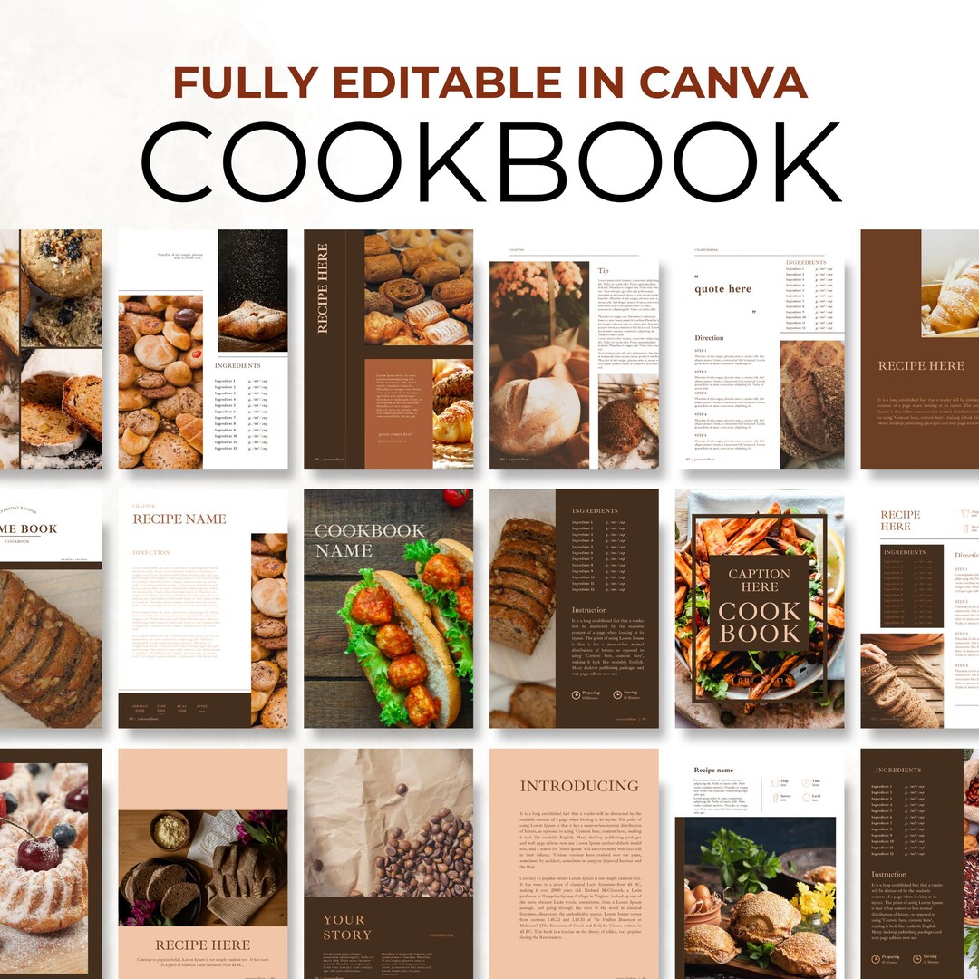 Editable Cookbook Template, Blank Recipe Book Nutrition Coaching ...