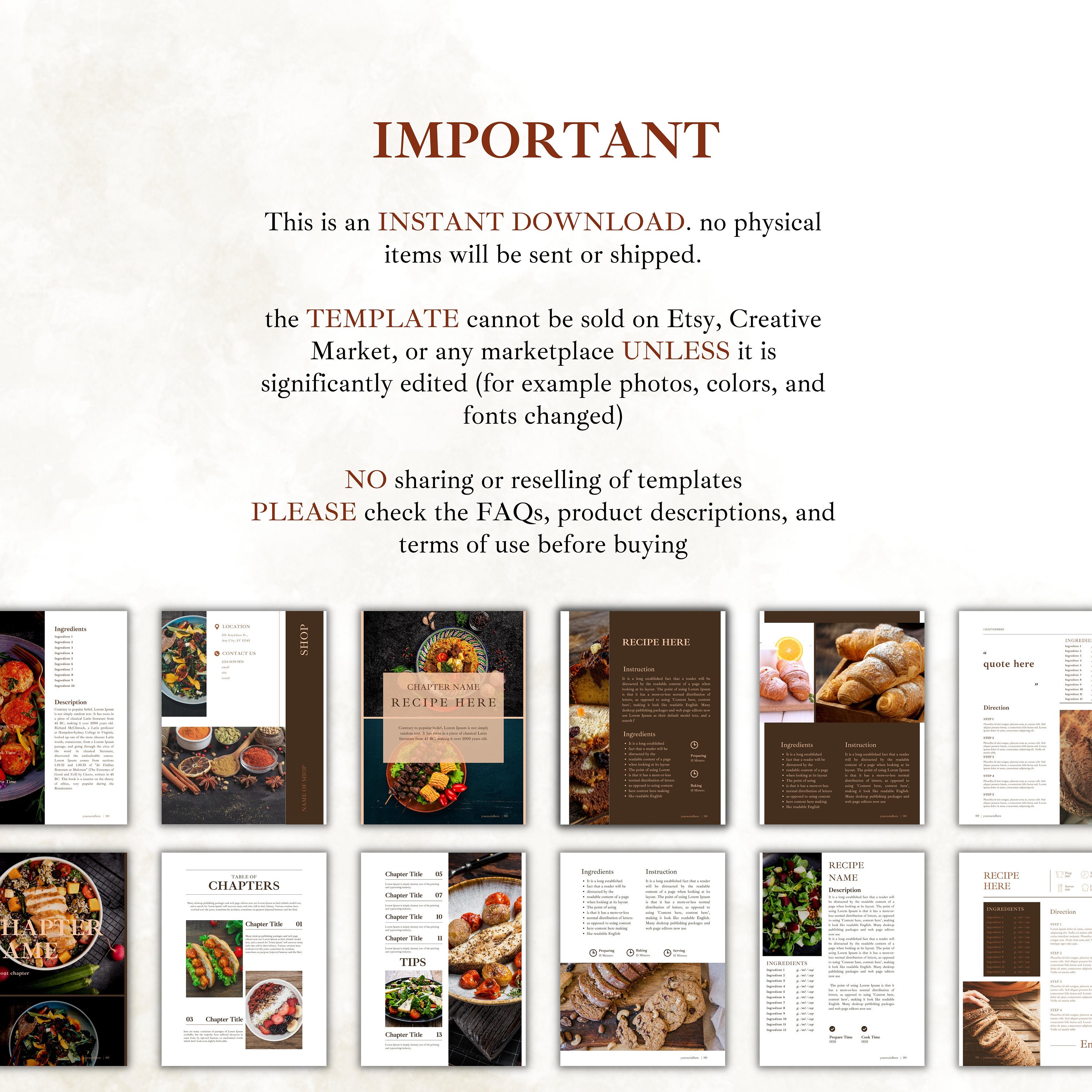 Editable Cookbook Template, Blank Recipe Book Nutrition Coaching ...