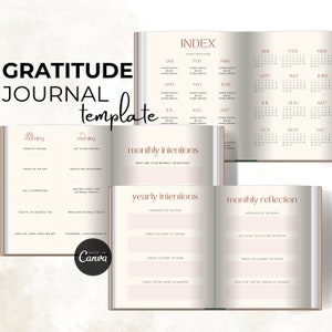 Printable Gratitude Guided Journal, 5 Min Morning & Evening Anxiety ...