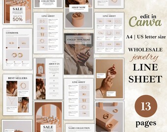 20 Editable Line Sheet Templates Product Pricing Guide - Etsy