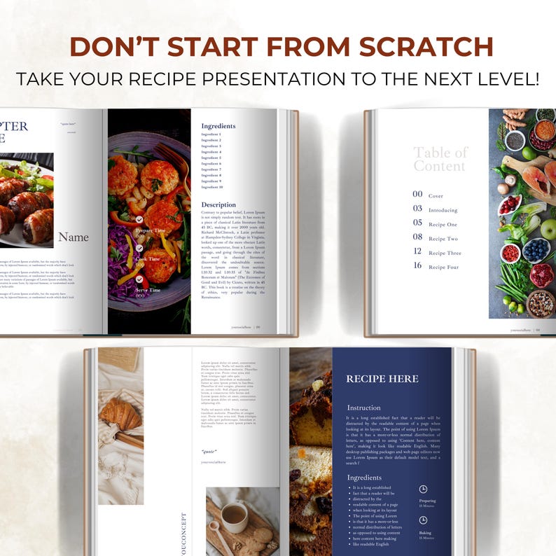 Editable Recipe Book Template: Canva Cook Ebook (8.5x11 US Letter) - Etsy