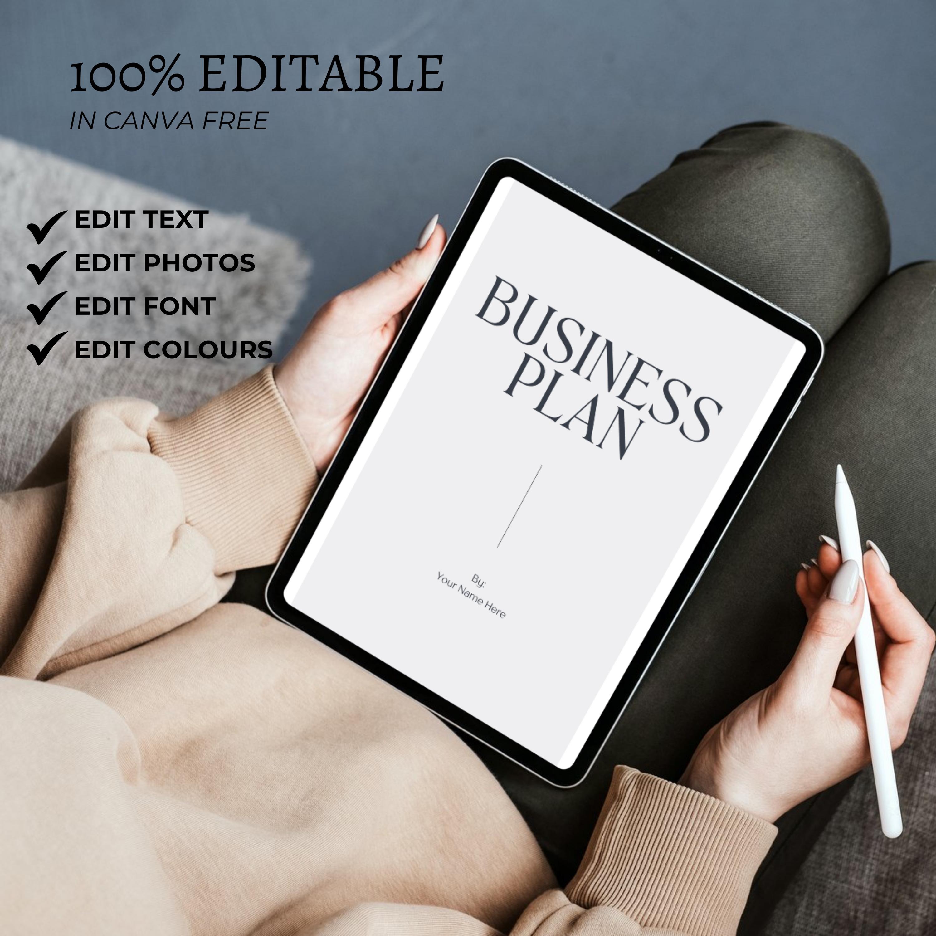 Editable Business Plan Canva Template: Small Business Workbook (digital ...