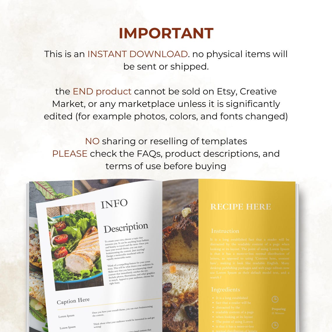 Editable Canva Recipe Book Template, Aesthetic Digital Cookbook ...