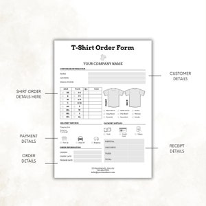 Tshirt Order Form Tracker Bundle, Custom Canva Order Forms, T-shirt ...