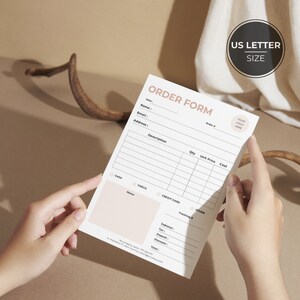 Florist Order Form, Small Business Sign, Printable Inventory Supply ...