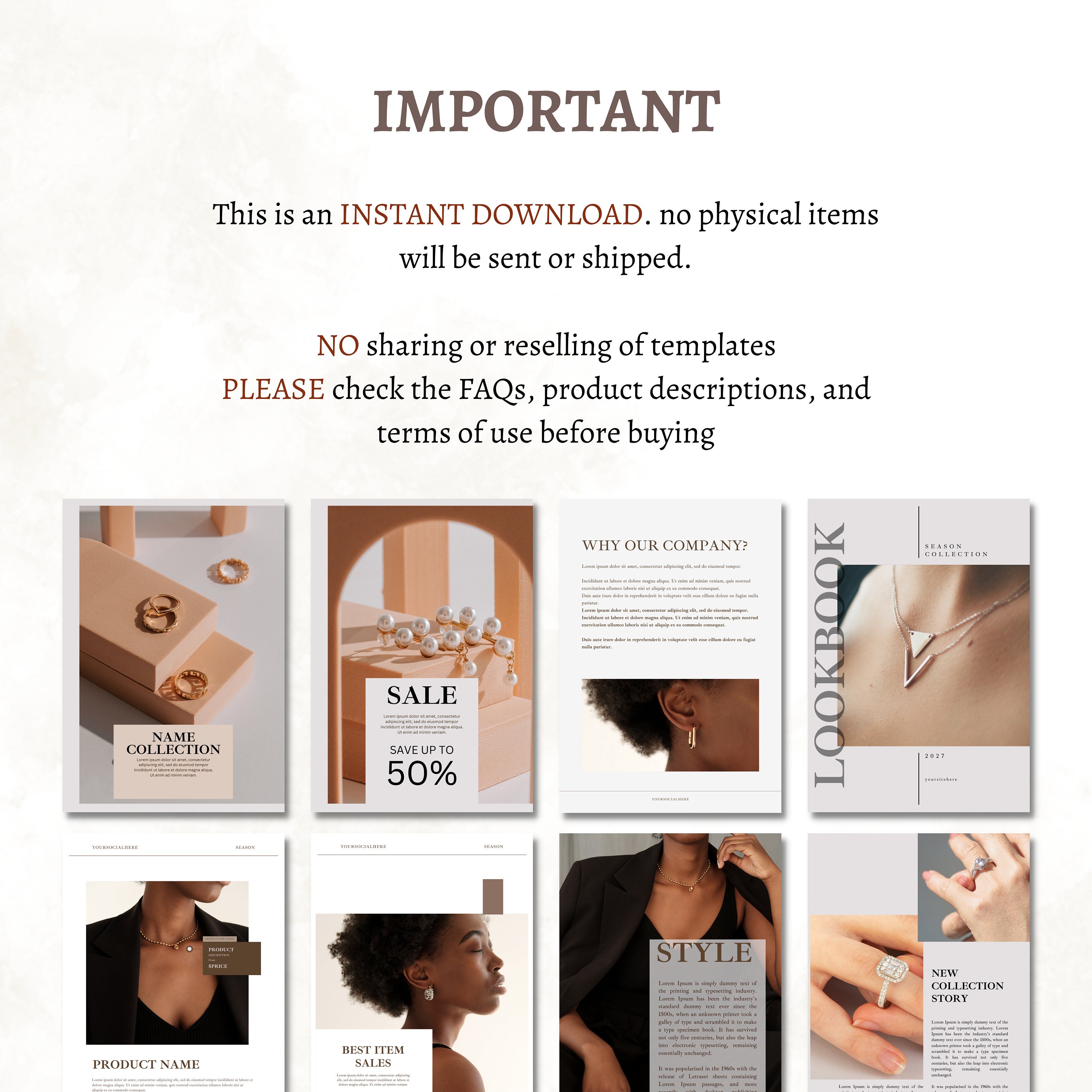 Wholesale Linesheet Template, Business Catalog Canva Template, Fashion ...