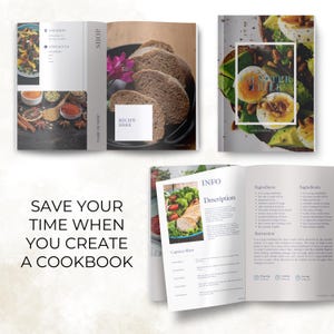 Recipe Book Template, Editable Cook Ebook Canva Nutrition Coaching ...