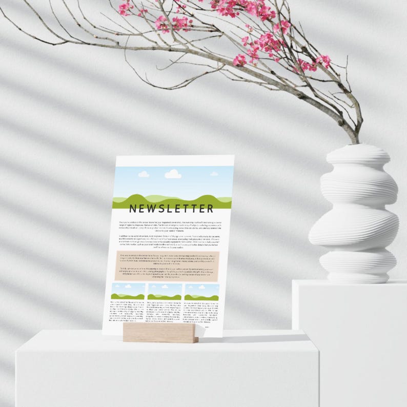 3 Pages Newsletter Template, Editable in Canva Daily, Weekly or Monthly ...