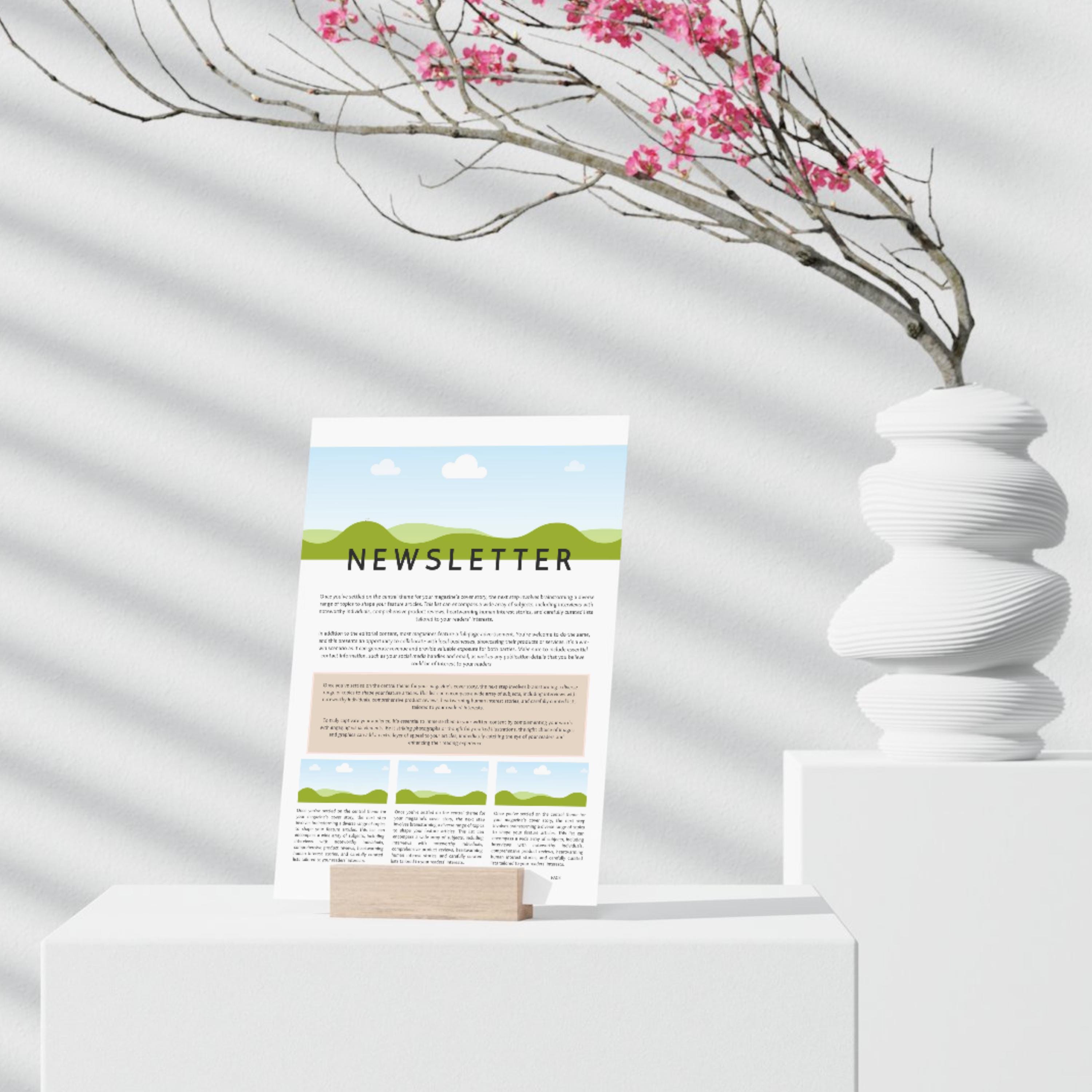 3 Pages Newsletter Template, Editable in Canva Daily, Weekly or Monthly ...